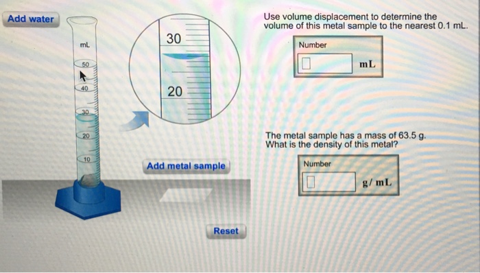 Solved Use volume displacement to determine the volume of | Chegg.com