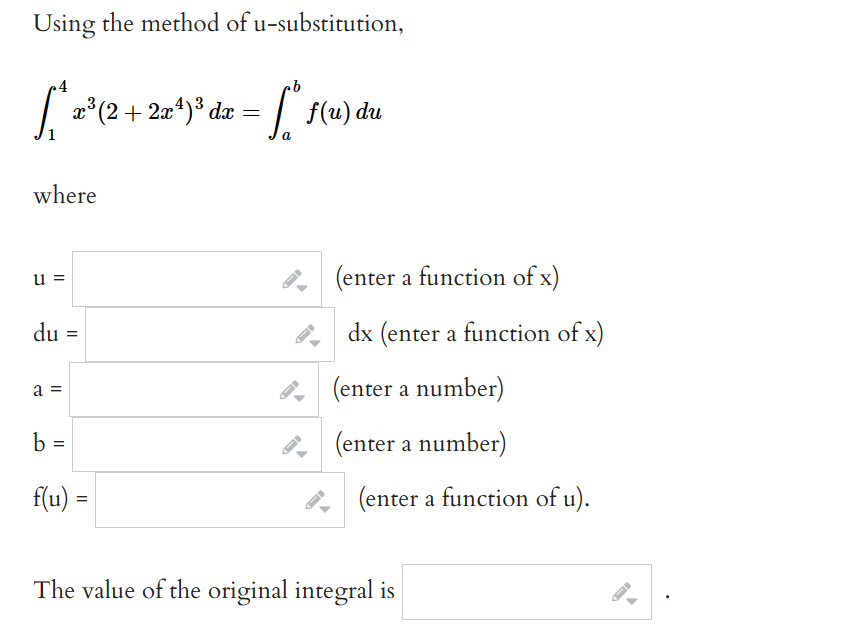 Solved Using the method of u-substitution, | Chegg.com