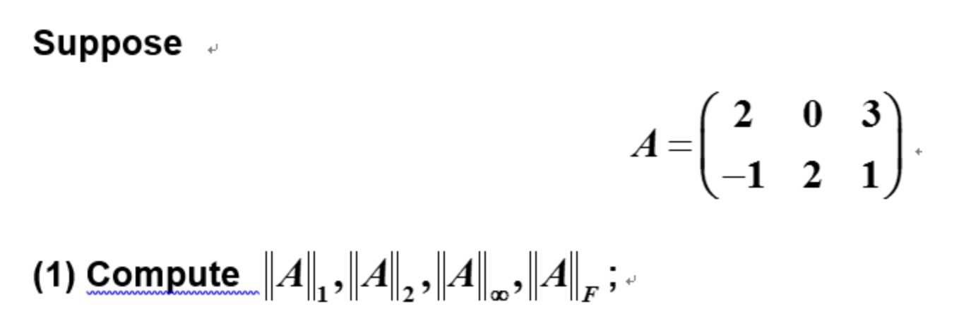 Solved Suppose 2 O 3 A - :) 1 2 1 (1) Compute | Chegg.com