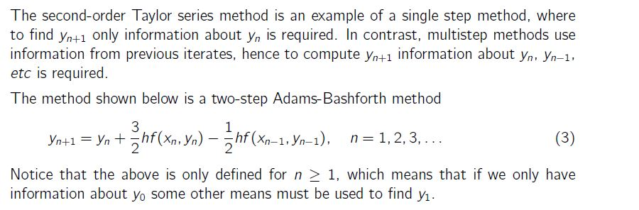 The second-order Taylor series method is an example | Chegg.com