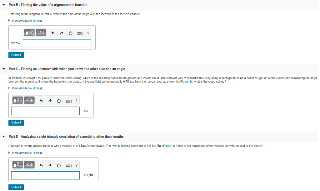 Solved Physics Primer Right Triangles Studants who | Chegg.com