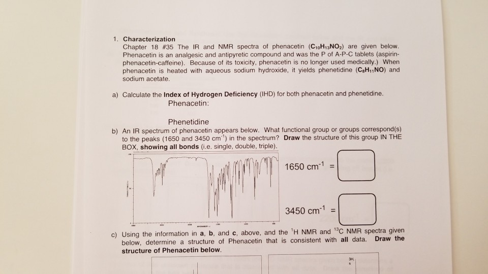 Solved 1. Characterization Chapter 18 #35 The IR and NMR | Chegg.com