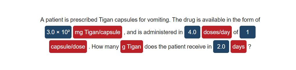 Solved A patient is prescribed Tigan capsules for vomiting. | Chegg.com