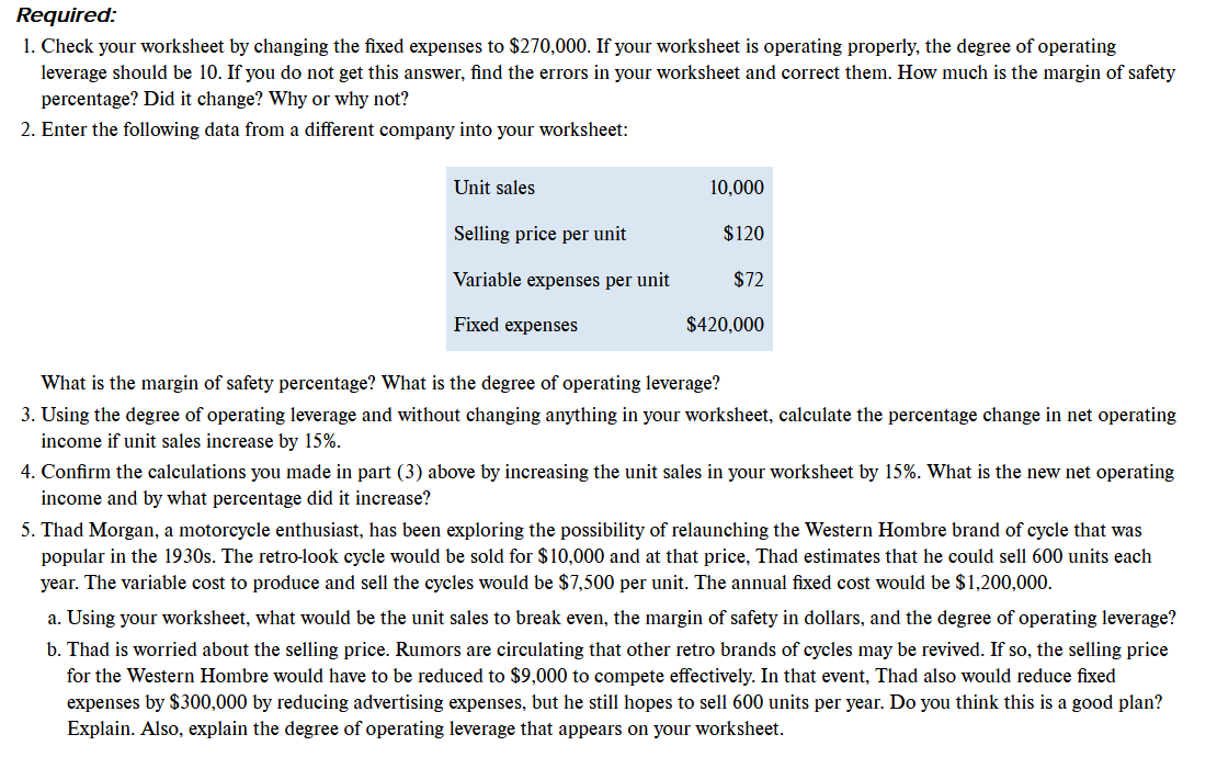 Solved 1 Chapter 5: Applying Excel 2 3 Data 4 Unit sales | Chegg.com