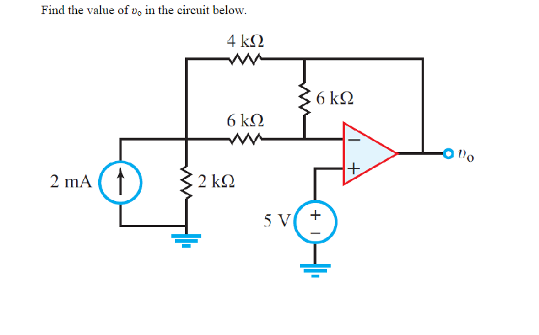 Solved Find the value of v0 ﻿in the circuit below. | Chegg.com