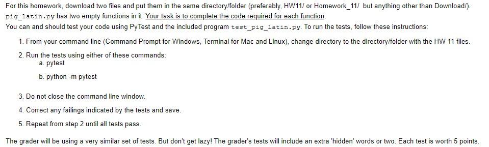Solved Using Python pig_latin.py - def is_vowel(word): | Chegg.com