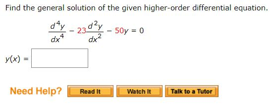 Solved Find the general solution of the given higher-order | Chegg.com