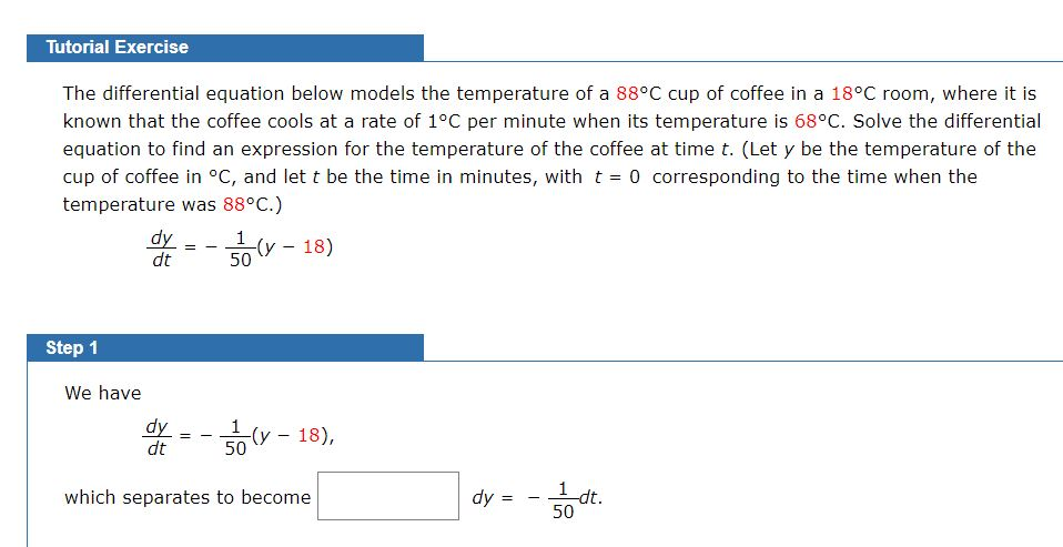 Solved Tutorial Exercise The differential equation below | Chegg.com