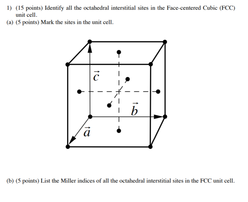 Solved 1) (15 points) Identify all the octahedral | Chegg.com
