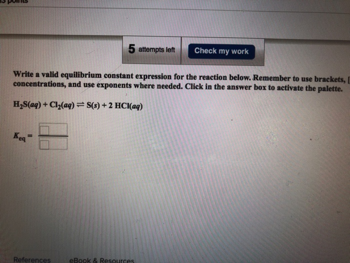 Solved 5 attempts left Check my work Click in the answer box | Chegg.com