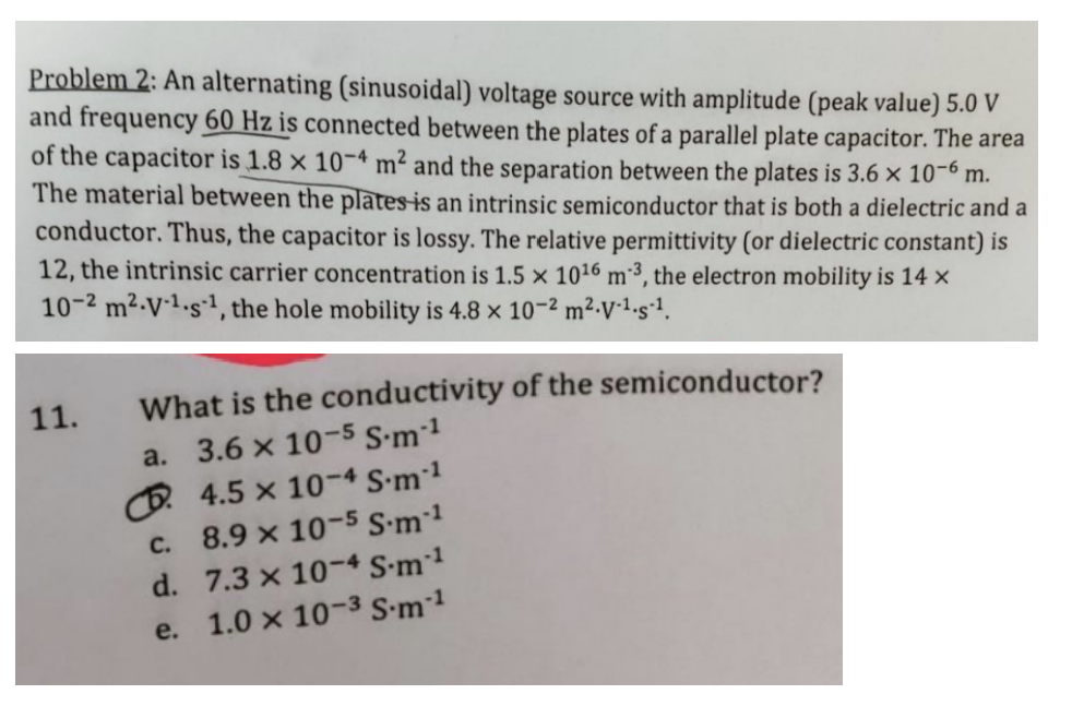 Solved Problem 2: An alternating (sinusoidal) voltage source | Chegg.com