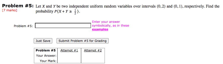 Solved Problem #5: Let X and Y be two independent uniform | Chegg.com