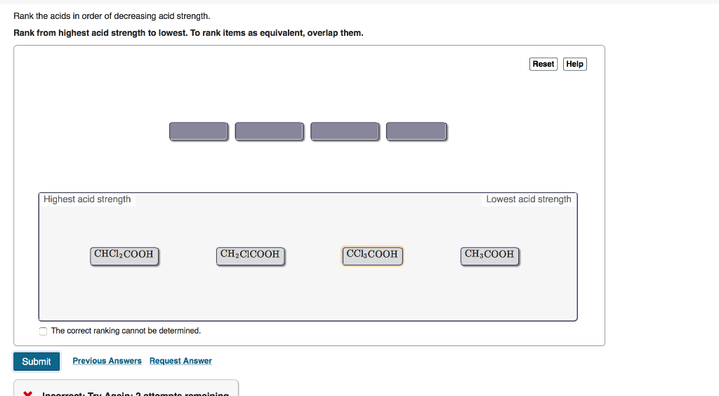 Solved Rank the acids in order of decreasing acid strength. | Chegg.com