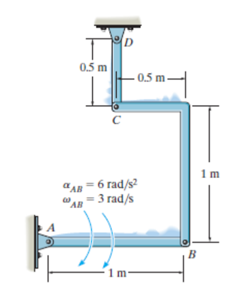 Solved Determine the angular acceleration of link CD if link | Chegg.com