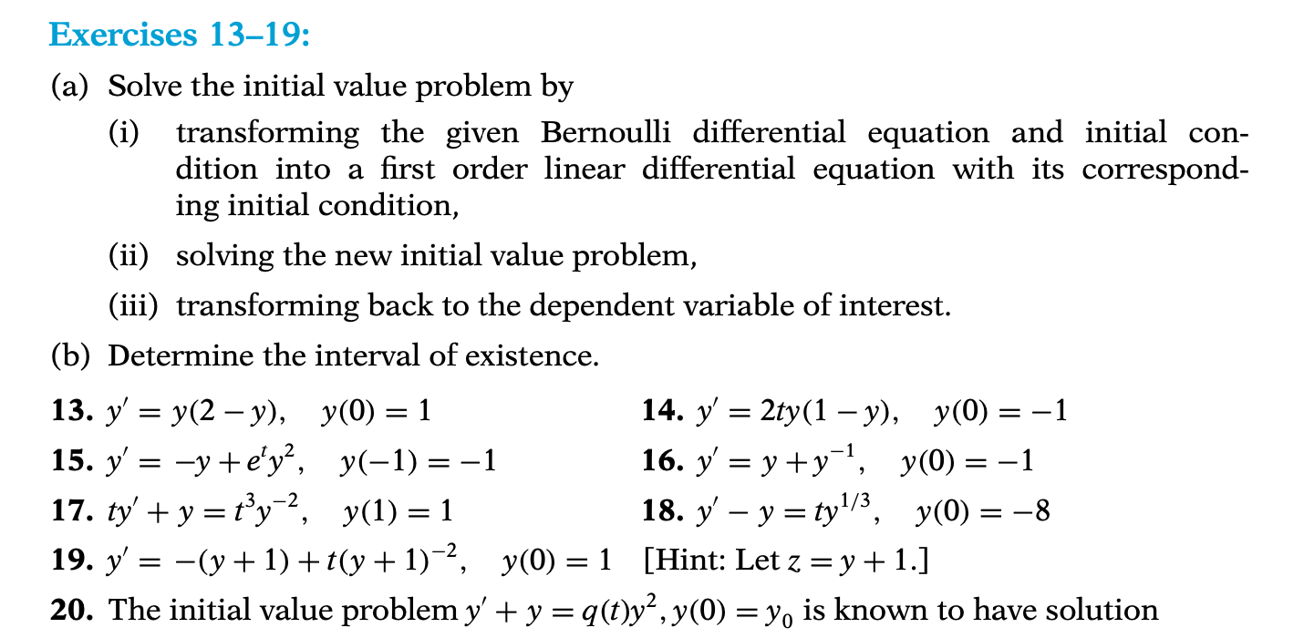 Solved (a) Solve the initial value problem by (i) | Chegg.com