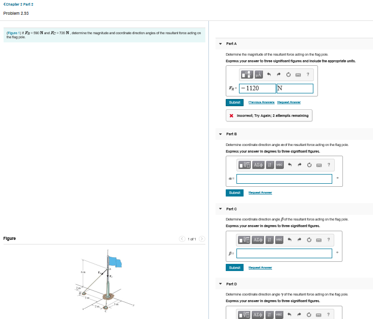 Solved Chapter 2 Part 2 Problem 2.93 (Figure 1] the Mag pole | Chegg.com