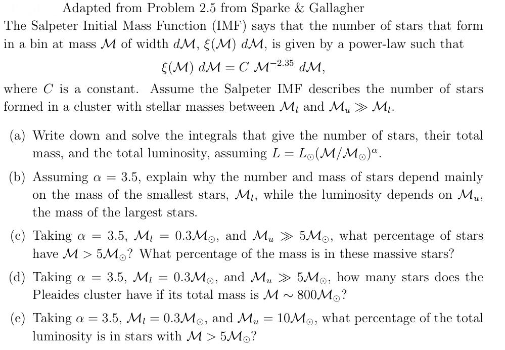 Adapted from Problem 2.5 from Sparke & Gallagher The | Chegg.com