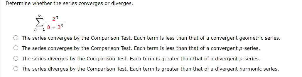 Solved Determine whether the series converges or diverges. | Chegg.com
