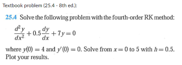 Solved Textbook problem (25.4 - 8th ed.): 25.4 Solve the | Chegg.com