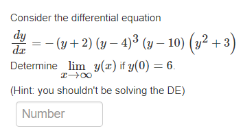 Solved Consider the differential equation | Chegg.com