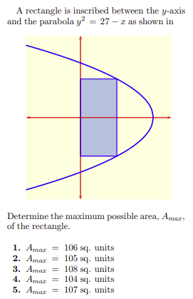 Solved A rectangle is inscribed between the y-axis and the | Chegg.com