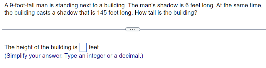 Solved A 9-foot-tall man is standing next to a building. The | Chegg.com