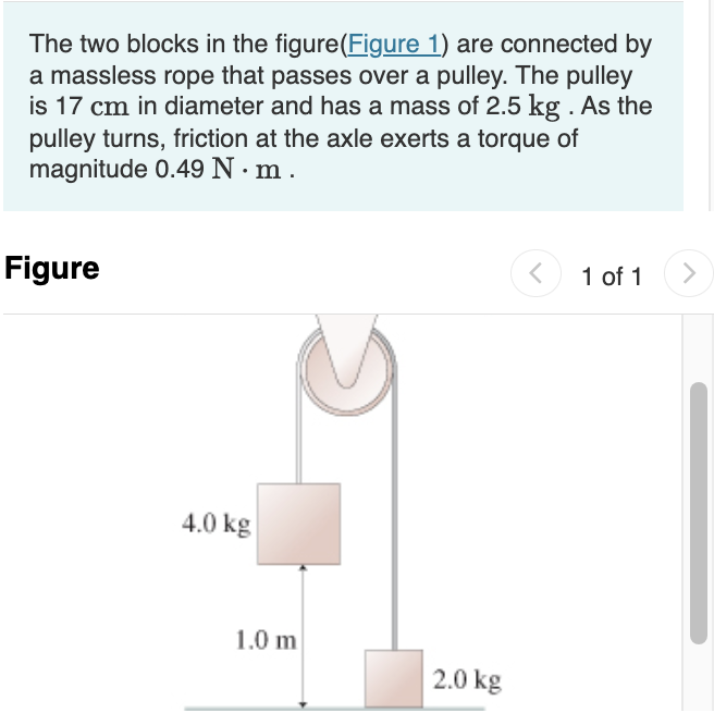 [Solved]: The two blocks in the figure(Figure 1) are conne