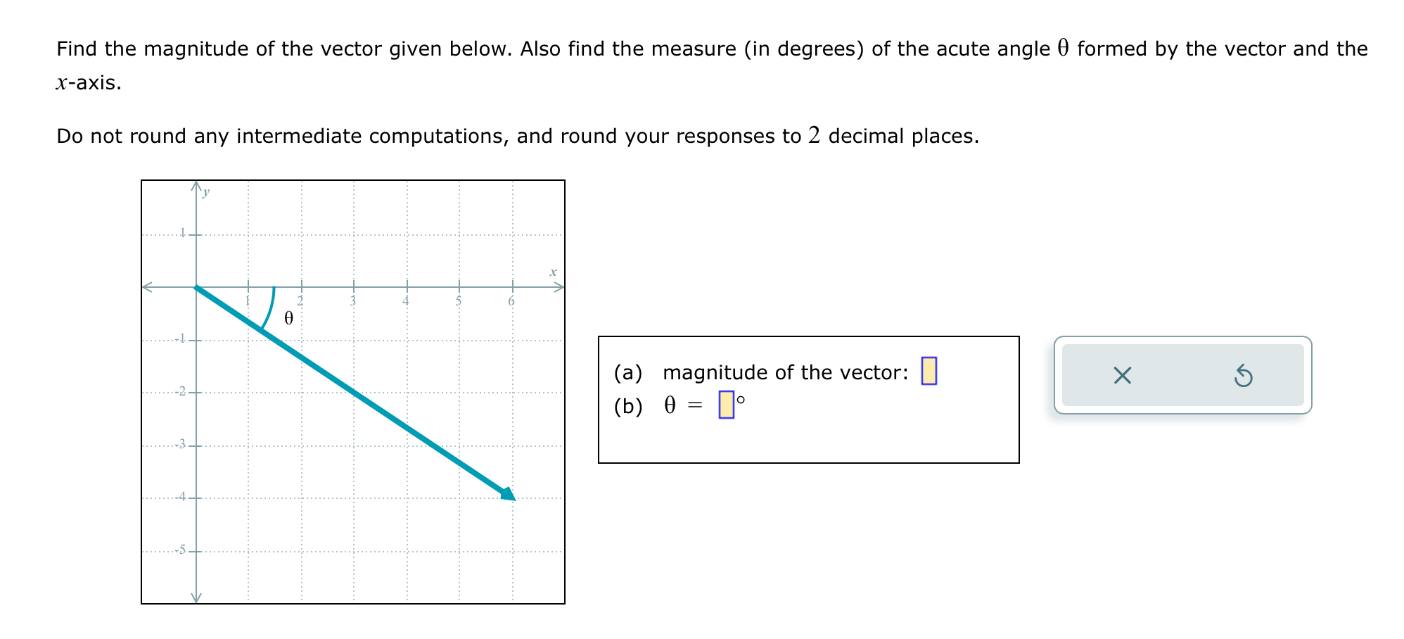 Solved Find the magnitude of the vector given below. Also | Chegg.com