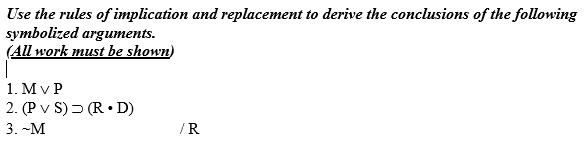 Solved Use the rules of implication and replacement to | Chegg.com