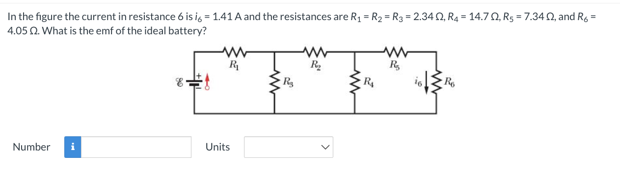 Solved In ﻿the figure the current in ﻿resistance | Chegg.com