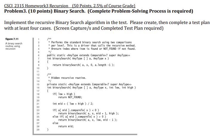 Solved Implement The Recursive Binary Search Algorithm In 2472