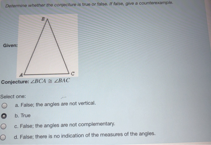 Solved Determine whether the conjecture is true or false. If | Chegg.com