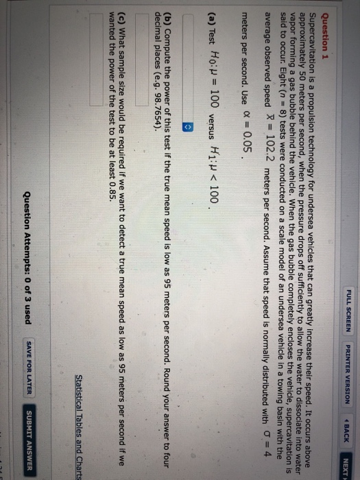 Solved FULL SCREEN PRINTER VERSION 4 BACK NEXT Question 1 | Chegg.com