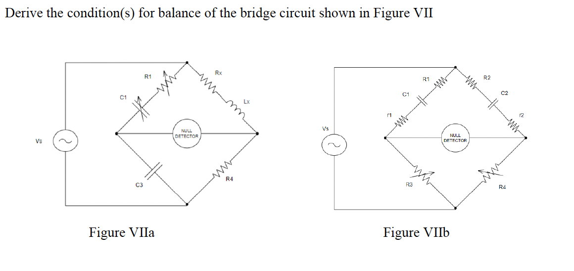 Solved Derive the condition(s) for balance of the bridge | Chegg.com