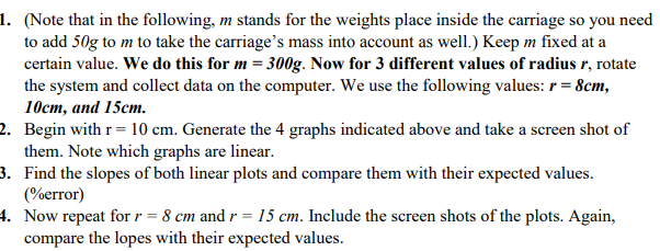 Solved How do I calculate the Fc with the formula Fc=m*v^2/r | Chegg.com