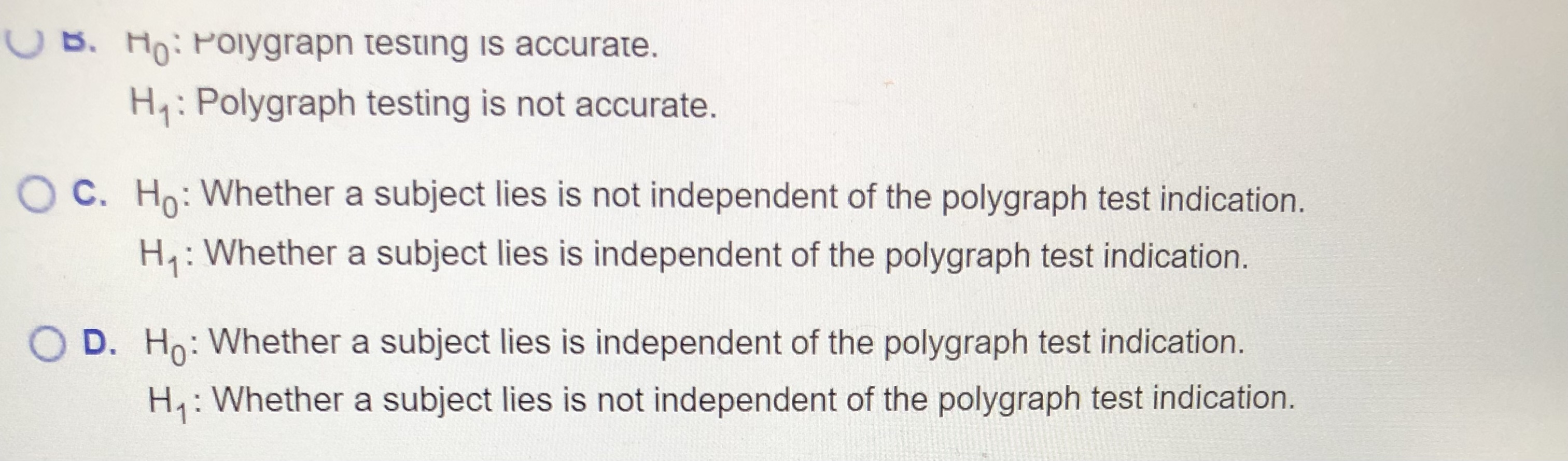 Solved The table below includes results from polygraph (lie | Chegg.com