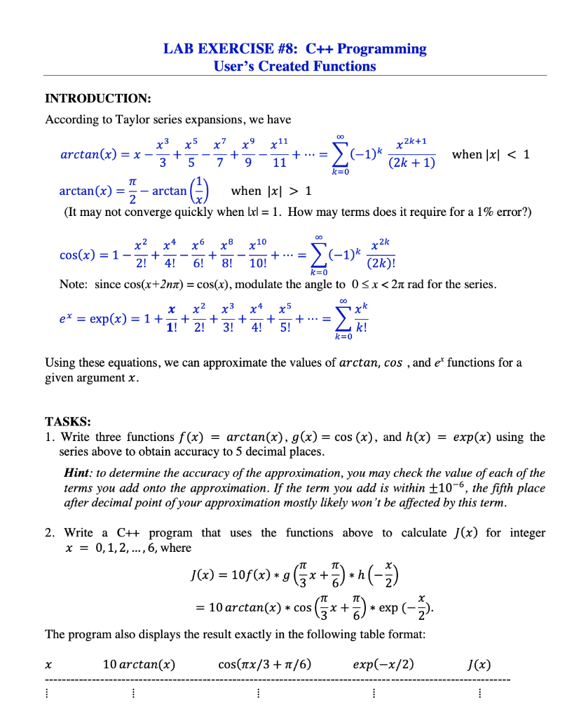 Solved 1. Write three functions 𝑓(𝑥)=𝑎𝑟𝑐𝑡𝑎𝑛(𝑥), | Chegg.com