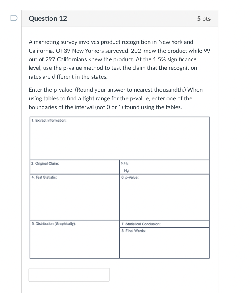 Solved A marketing survey involves product recognition in | Chegg.com
