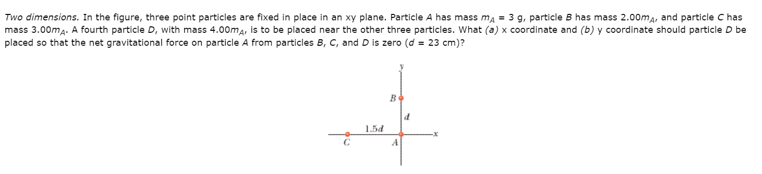 Solved Two dimensions. In the figure, three point particles | Chegg.com