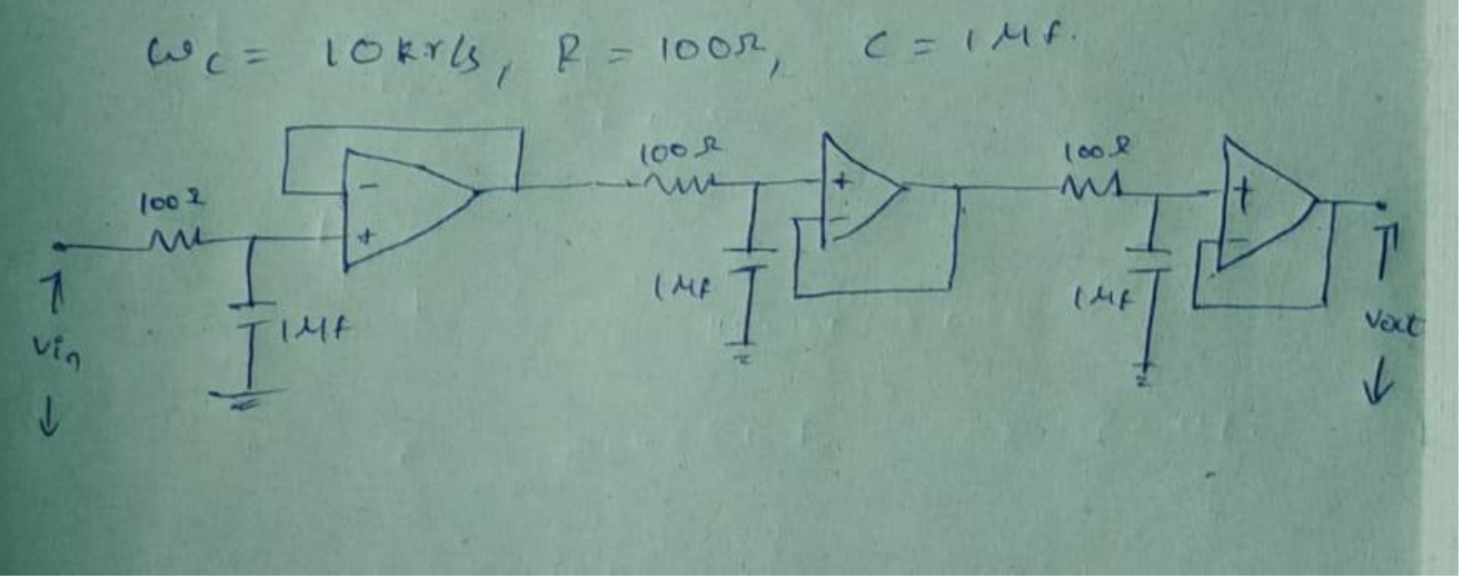 Solved what is the transfer function for this cascaded low | Chegg.com