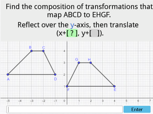 Solved find the composition of transformations that map ABCD | Chegg.com