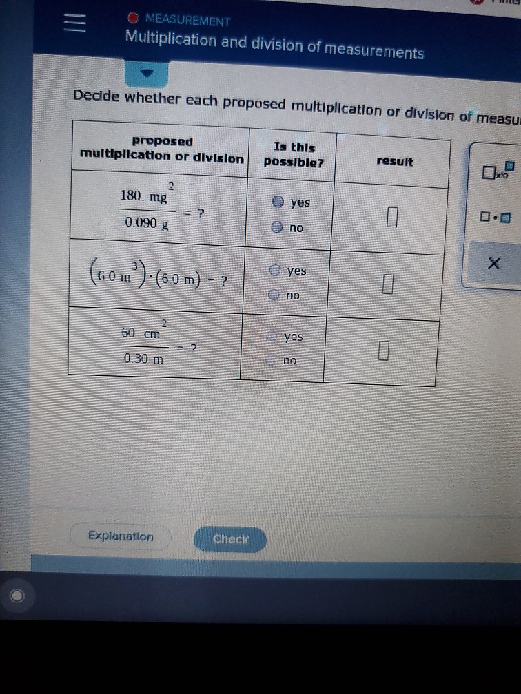 Solved O MEASUREMENT Multiplication and division of | Chegg.com