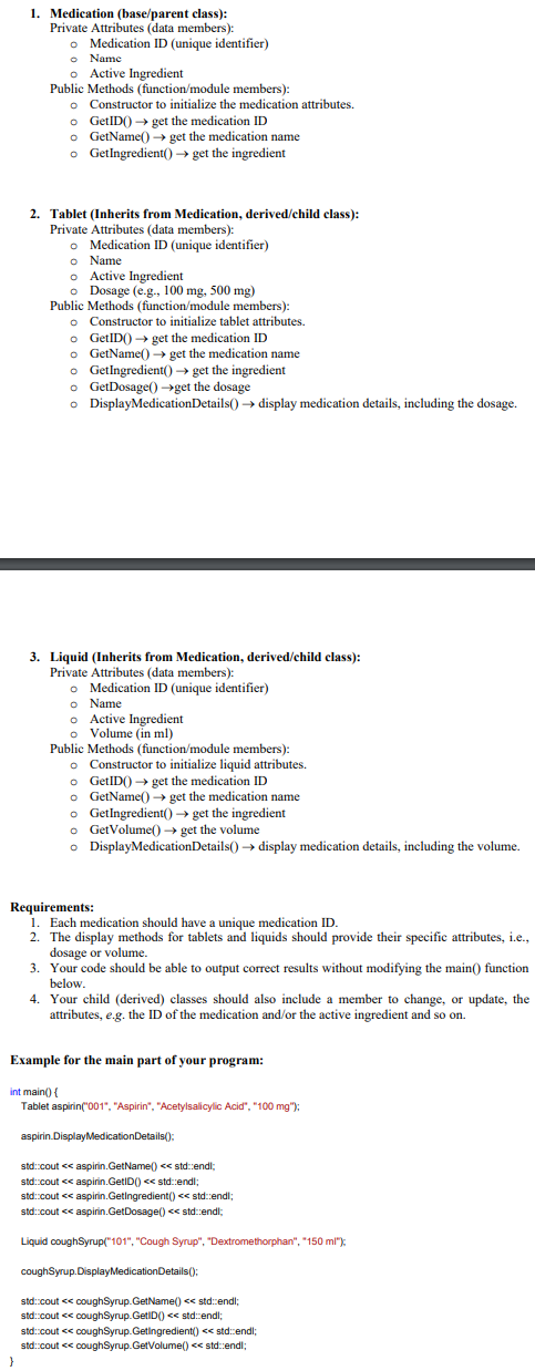 Solved Please help design an object-oriented C++ ﻿program | Chegg.com