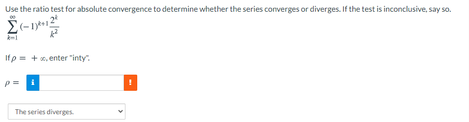 Solved Use the ratio test for absolute convergence to | Chegg.com