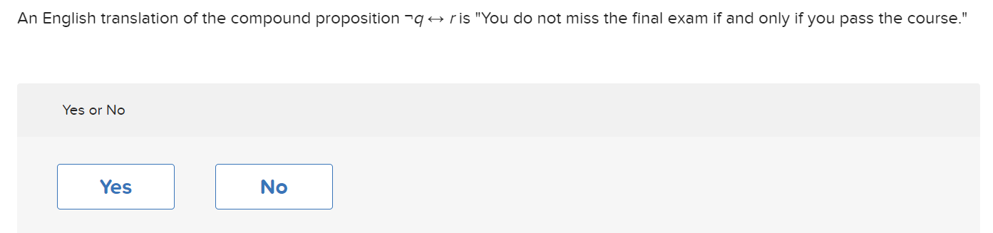 Solved An English translation of the compound proposition | Chegg.com