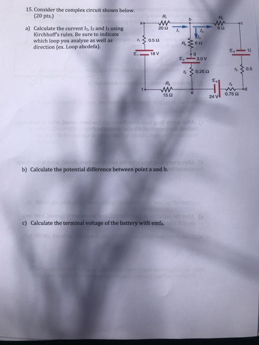 Solved Consider the complex circuit shown below. | Chegg.com