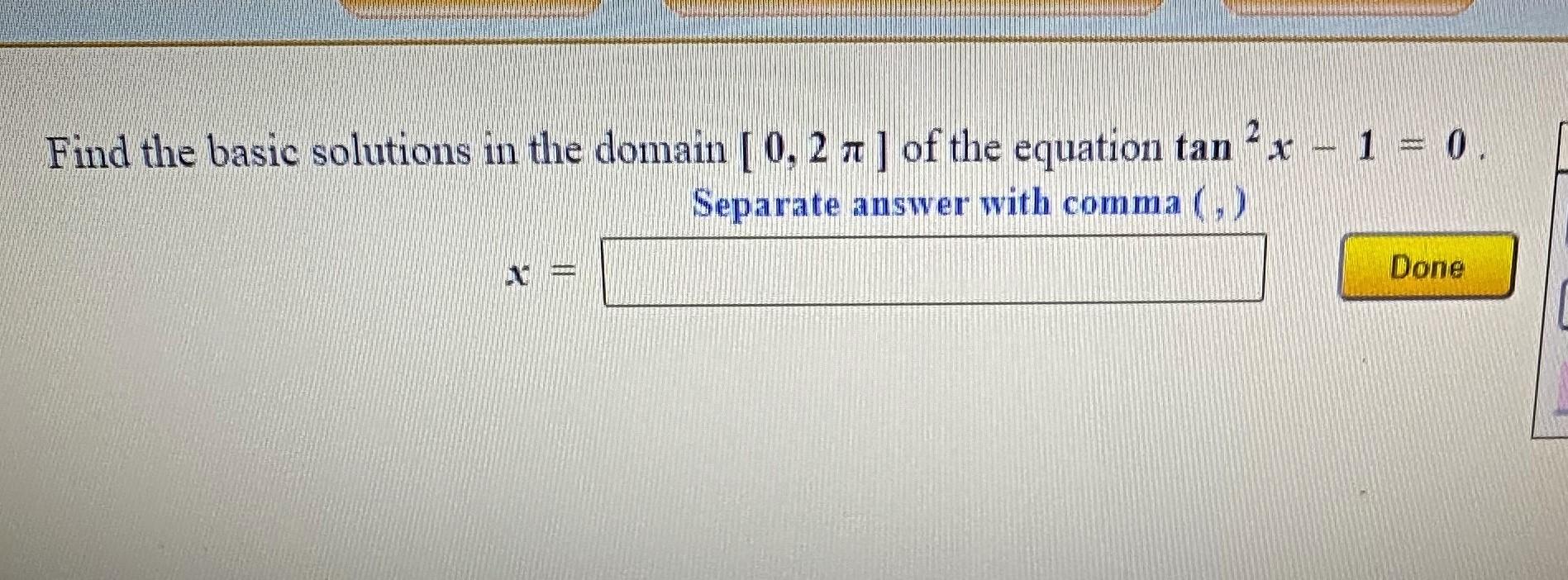Solved Find the basic solutions in the domain [ 0, 21 of the | Chegg.com