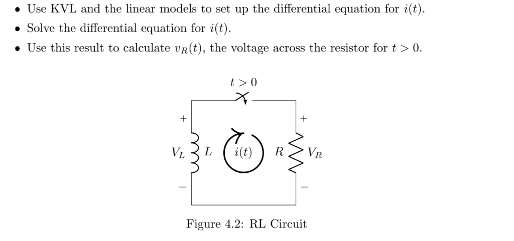 Solved » Use KVL and the linear models to set up the | Chegg.com