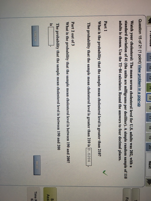 Solved Question 15 of 21 (1 point) View problem in a pop-up | Chegg.com