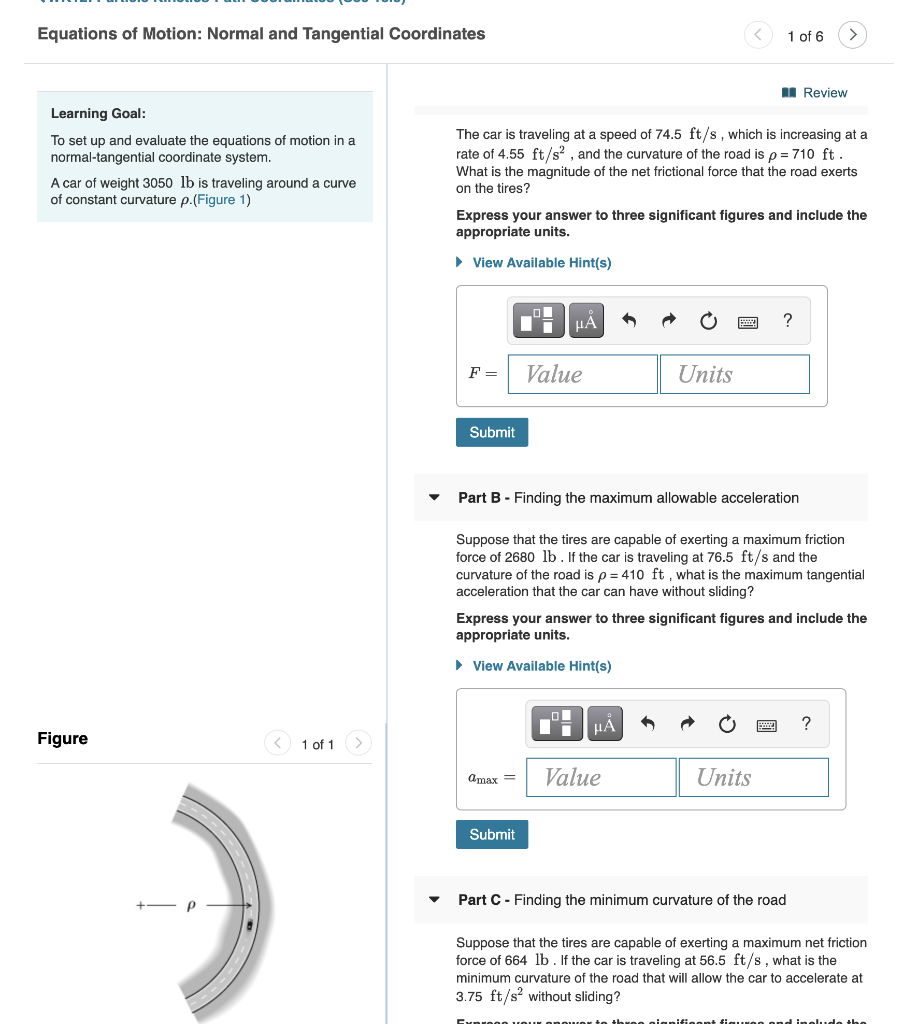Solved Equations of Motion: Normal and Tangential | Chegg.com